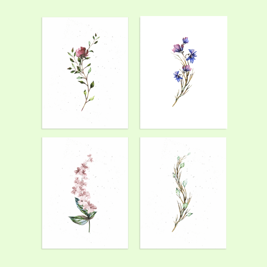 Assorted Botanical Pack | Everyday Card | Cute Root