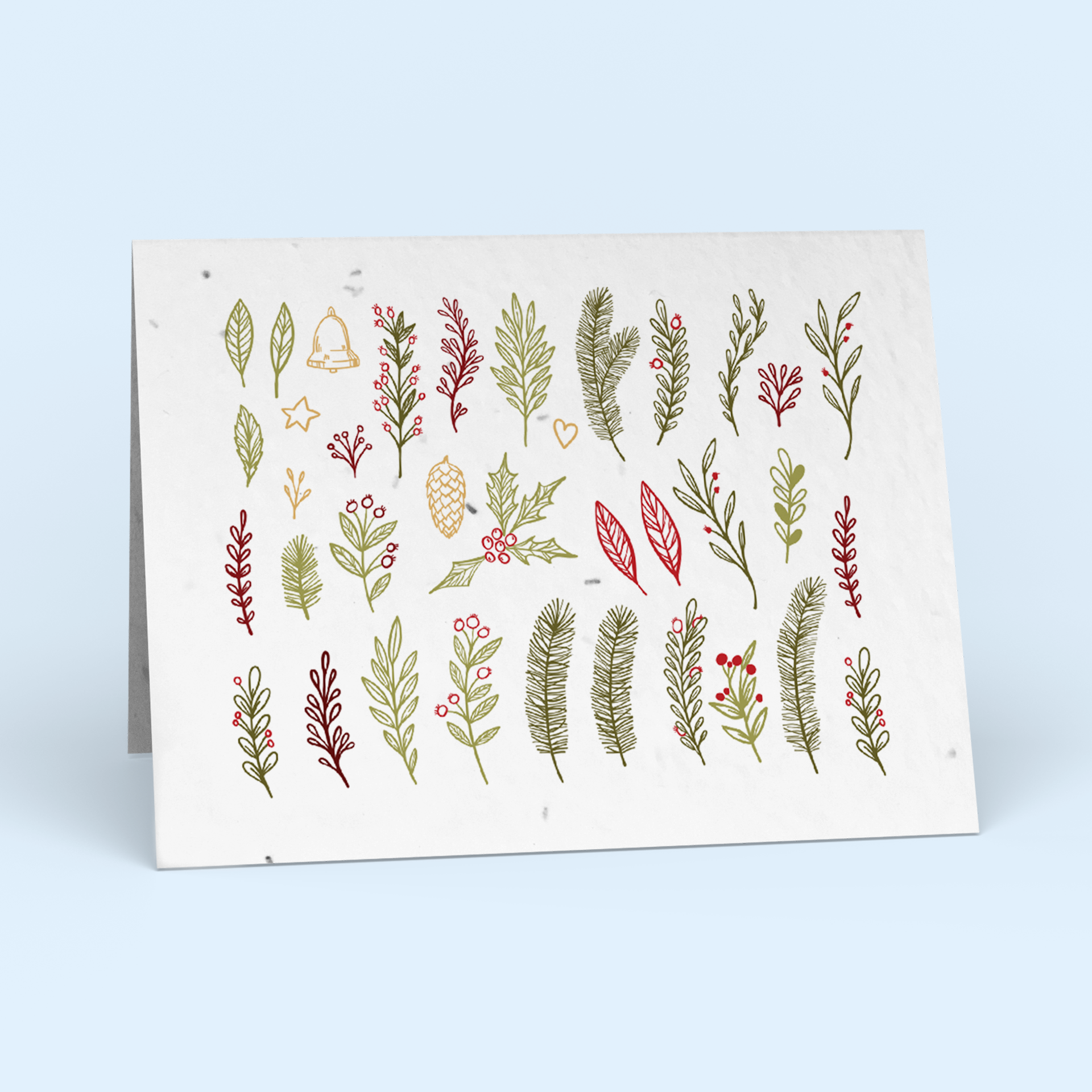 Christmas Leaves | Christmas Card | Cute Root